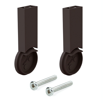Wardrobe Hanging Rail Support Brown Top Mounted Round Support ...