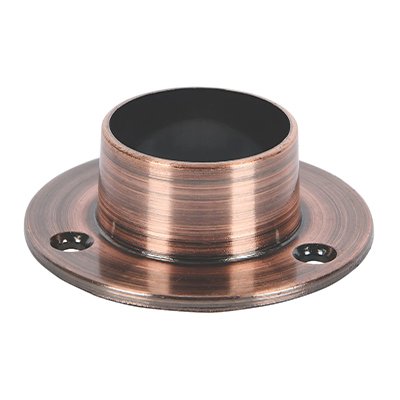 Wardrobe Hanging Rail Antique Copper Round End Socket - Debonair ...