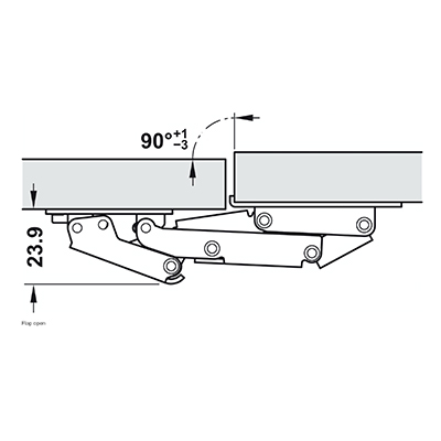 Hafele Swing Up Flap Door Hinge - Debonair Joinery Products