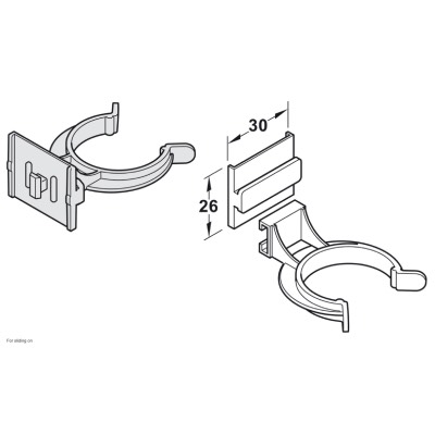 Häfele AXILO 78 Plinth Clip and Bracket - Debonair Joinery Products