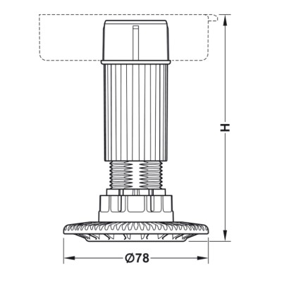Häfele AXILO 78 Plinth FOOT and SHAFT Section 53-193mm - Debonair ...