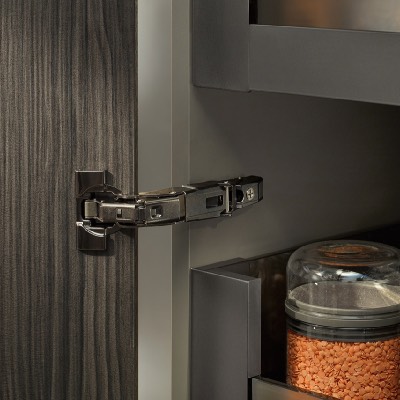 BLUM 71B7690 Black INSERTA Soft-Close 155° Half-Overlay Hinge ...