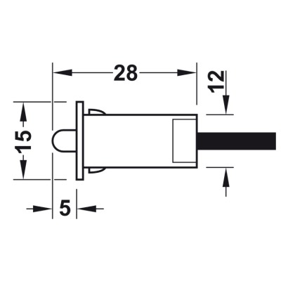 Hafele Loox LED Lights Door Contact Switch - Debonair Joinery Products
