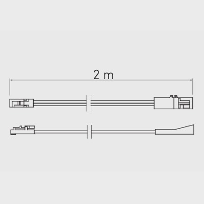 LED Extension Lead 2 meter with Mini AMP Connectors - Debonair Joinery ...