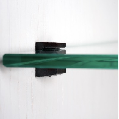 Glass Shelf Support Black Adjustable Glass Shelf Holder - Debonair ...