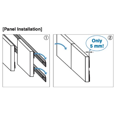 Panel Hanger Slim Frame Interlocking Mount - Debonair Joinery Products