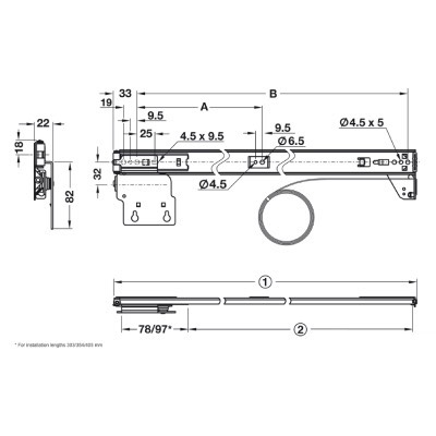 Pocket Pivot-Sliding Runners Accuride-1432 - Debonair Joinery Products