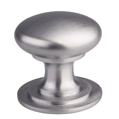 Carlisle Brass Victorian Cabinet Knob M47 Satin Chrome - Debonair Joinery Products