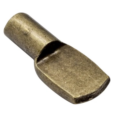 5mm Antique Brass Shelf Support Plug In Spoon Shaped Pins - Debonair ...