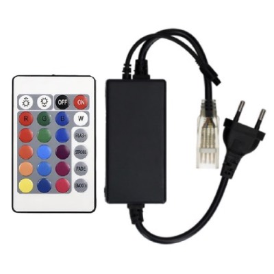 RGB LED Tape Controller with 24 Key IR Remote - Debonair Joinery Products