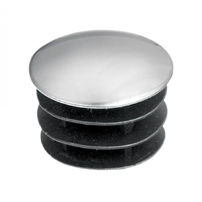 Wardrobe Rail 25mm Round End Cap Chrome - Debonair Joinery Products